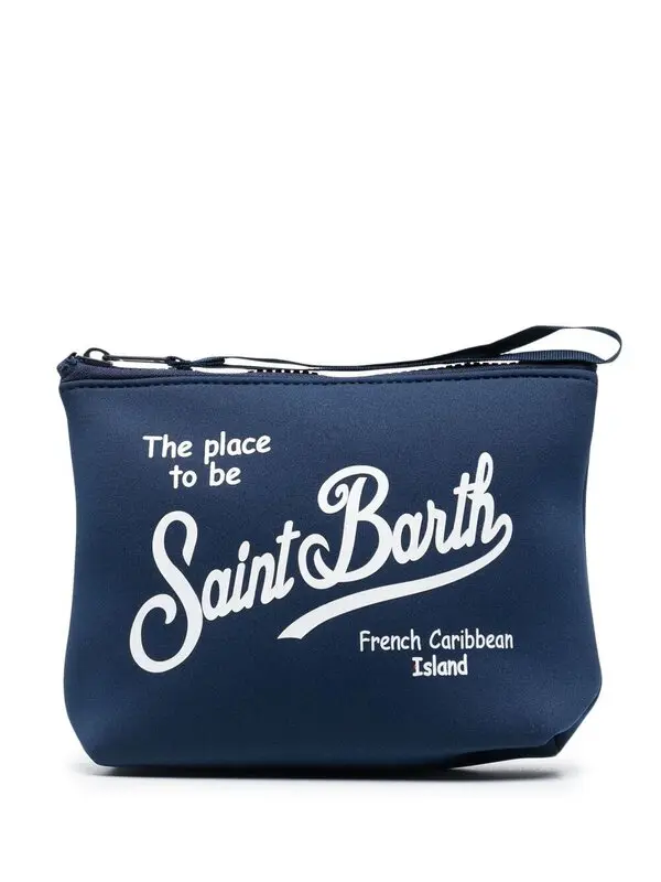 MC2 SAINT BARTH Logo Print Makeup Bag - Blue