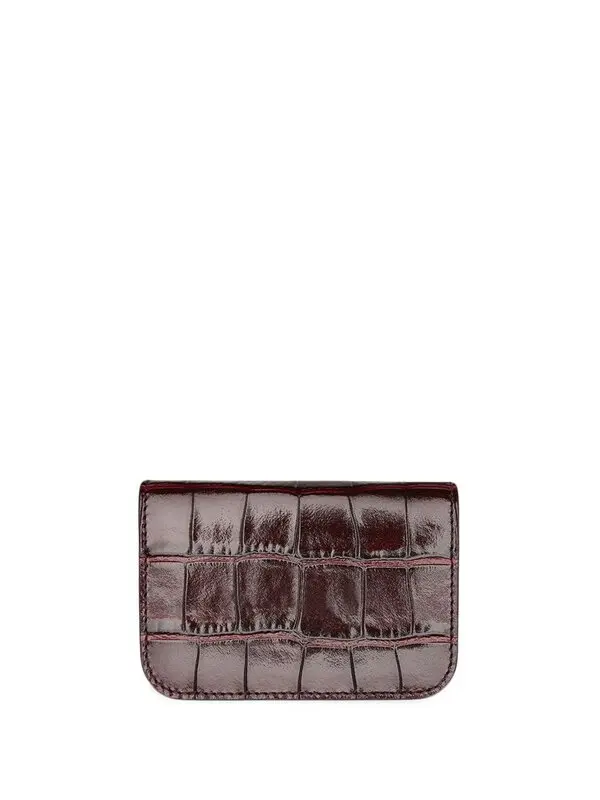 Balenciaga Mini Leather Wallet - Red