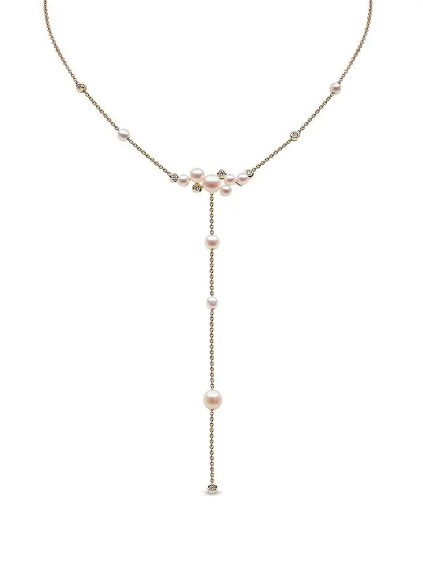 Yoko London 18kt Yellow Trend Freshwater Pearl And Diamond Necklace - Gold
