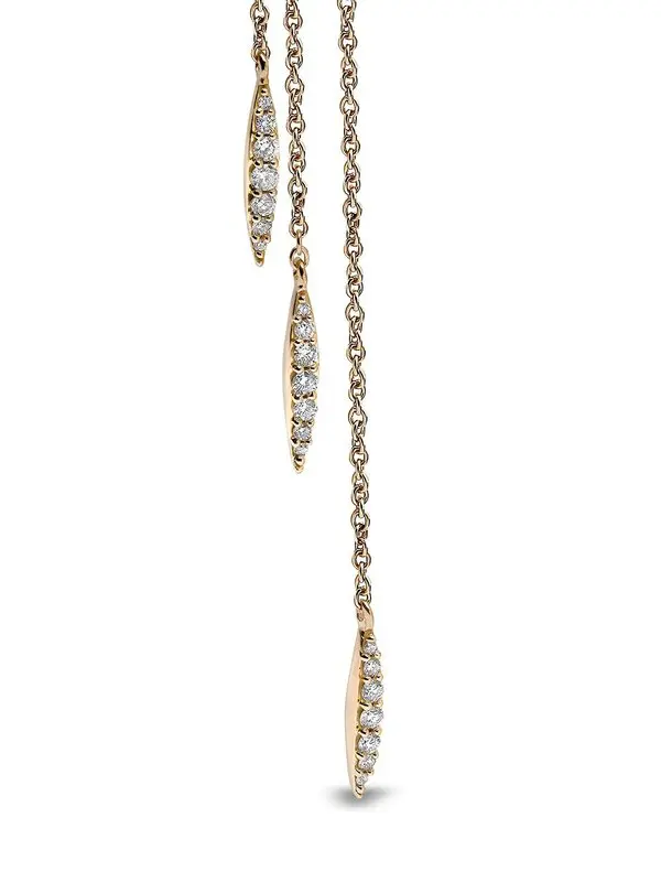 Yoko London 18kt Yellow Pearl And Diamond Chain Earrings