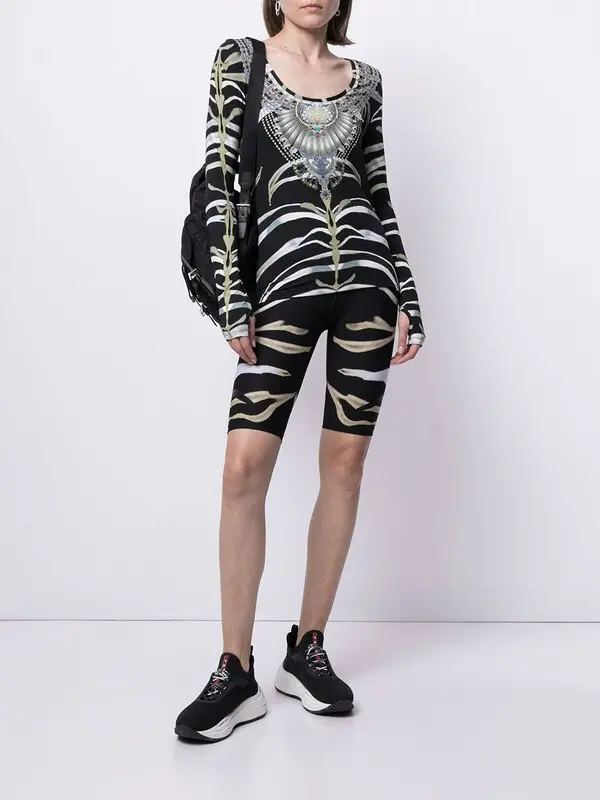Camilla Zebra Print Bike Shorts