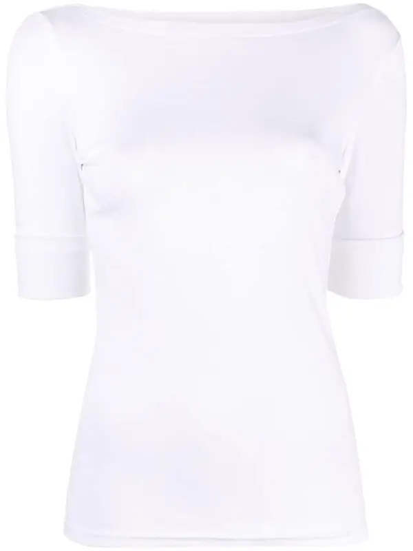Ralph Lauren Judy Boat Neck Top - White