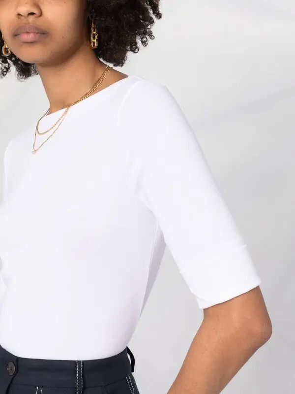 Ralph Lauren Judy Boat Neck Top - White