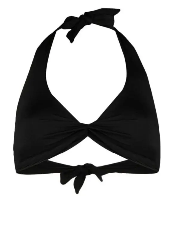 FISICO Twist Triangle Halterneck Bra - Black