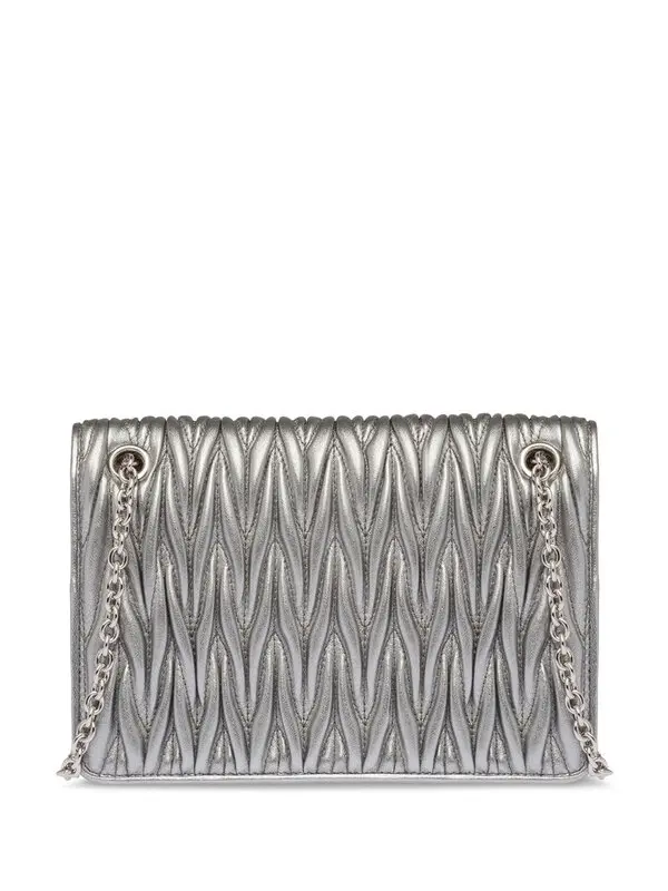 Miu Miu Matelassé Mini-Bag - Silver | Editorialist