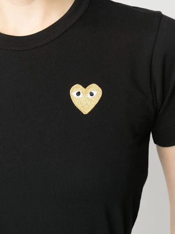Play Comme Des Garcon Embroidered Heart T-shirt