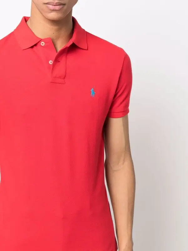 Polo Ralph Lauren Embroidered Logo Polo Shirt - Red