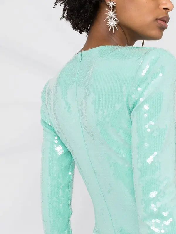 Alexandre Vauthier Structured-shoulder Sequin-embellished Mini Dress