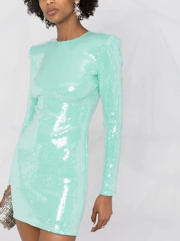 Alexandre Vauthier Structured-shoulder Sequin-embellished Mini Dress