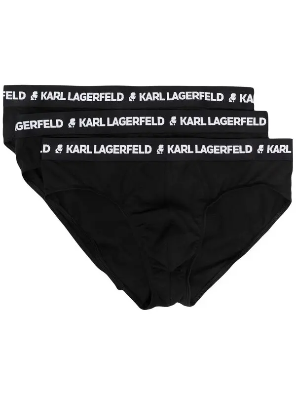 Karl Lagerfeld Logo-waistband Boxer Briefs - Black