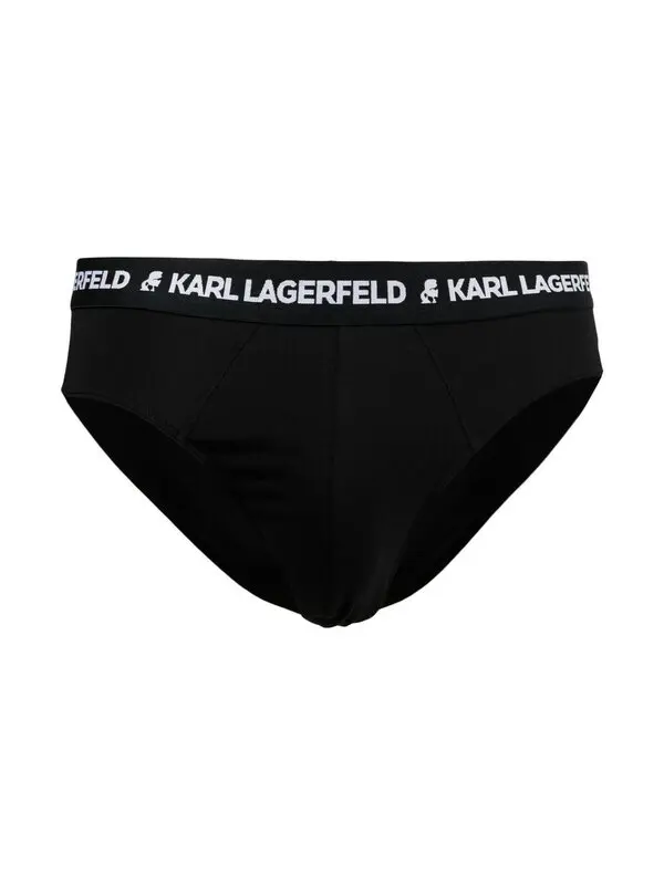 Karl Lagerfeld Logo-waistband Boxer Briefs - Black