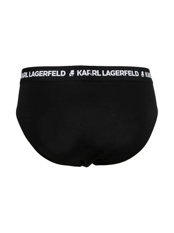 Karl Lagerfeld Logo-waistband Boxer Briefs - Black