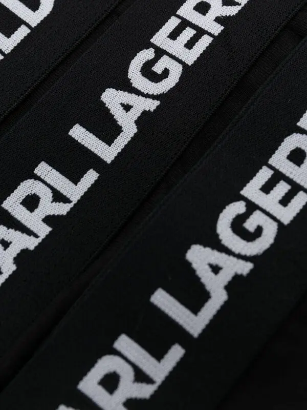 Karl Lagerfeld Logo-waistband Boxer Briefs - Black