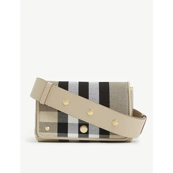 Burberry Hackberry Checked Canvas Cross-body Bag