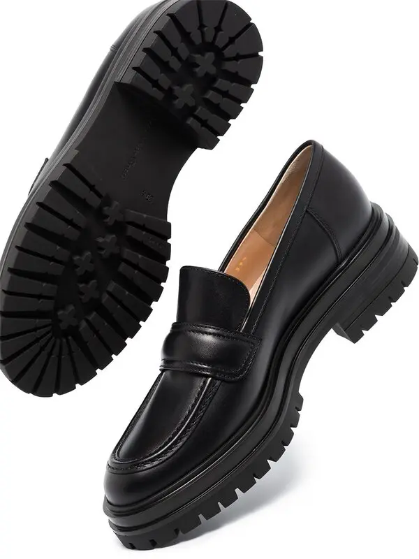 GIANVITO ROSSI Argo Leather Loafers