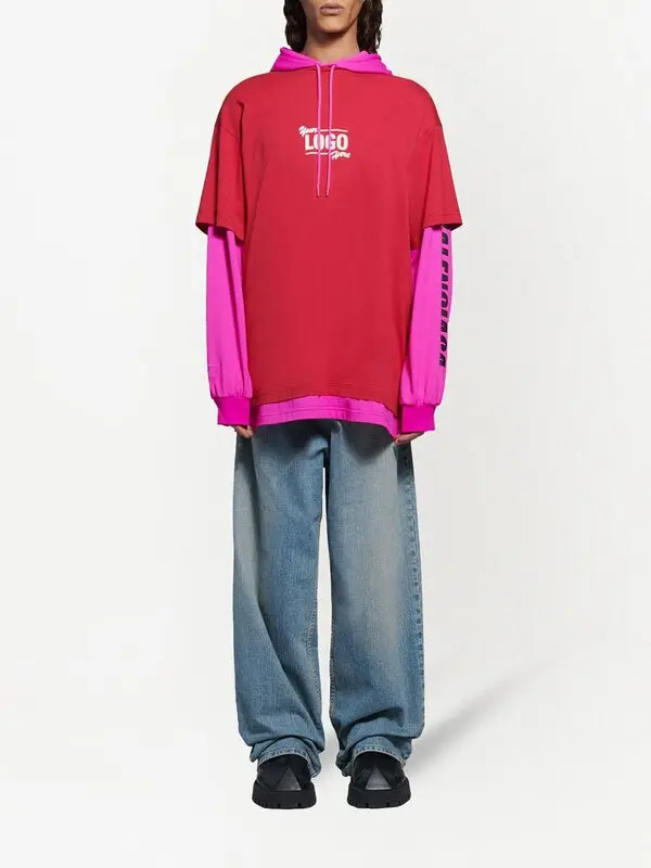 Balenciaga Oversize Layered T-shirt Hoodie