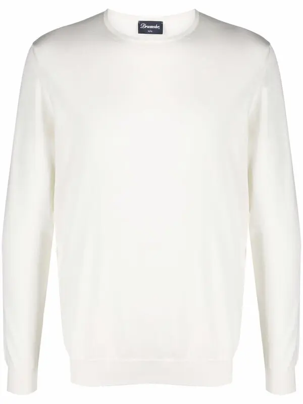DRUMOHR Crew-neck Cotton Jumper - Neutrals