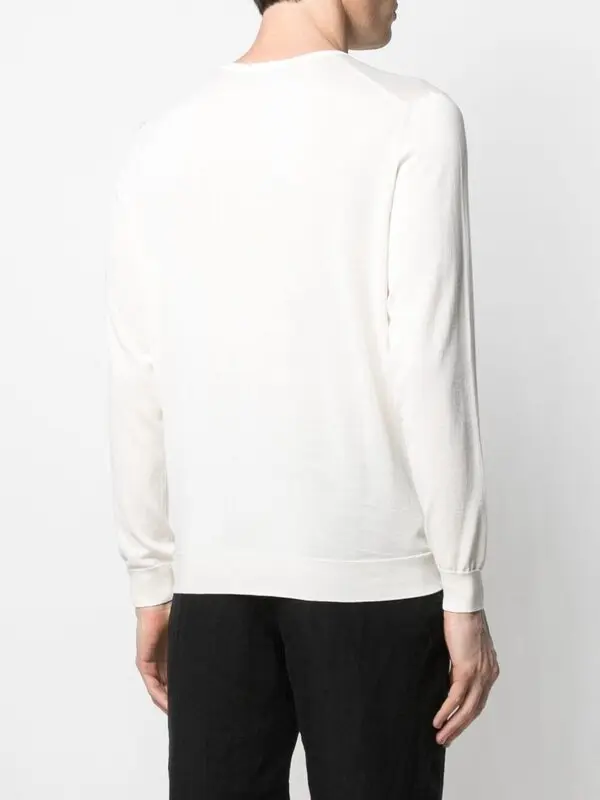 DRUMOHR Crew-neck Cotton Jumper - Neutrals
