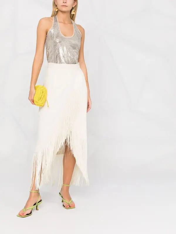 ALYSI Silk Racer-back Tank Top