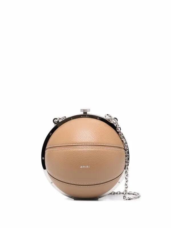 Amiri Basketball Logo-print Shoulder Bag - Neutrals