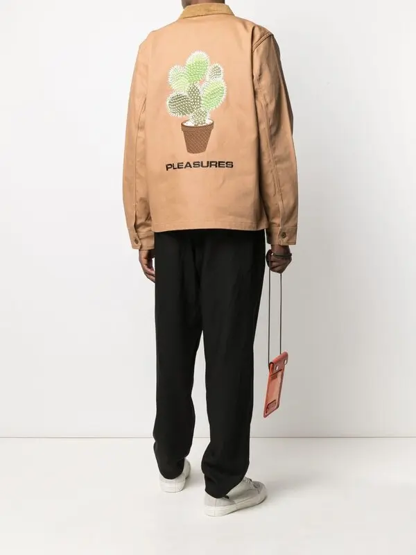 PLEASURES Graphic-print Button-up Jacket
