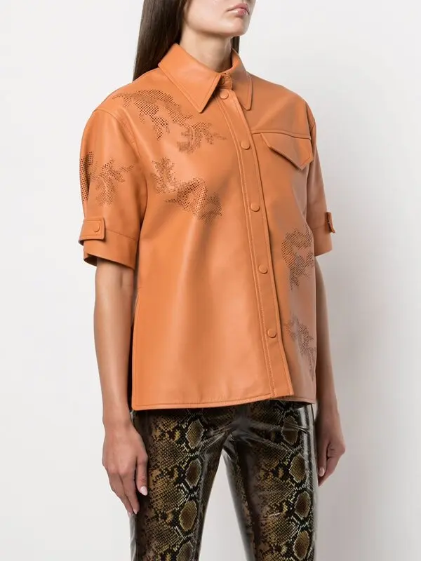 Rochas Soriana Leather Shirt
