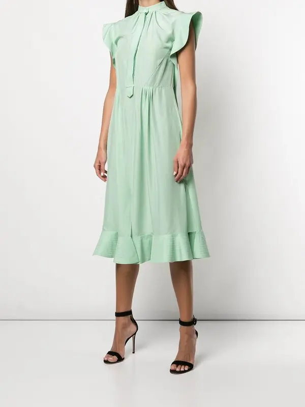 Rochas Shirley Midi Dress In Green - 45% Off | Editorialist