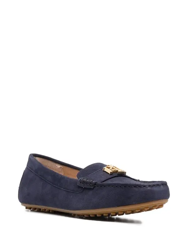 Ralph Lauren Logo-lettering Leather Loafers