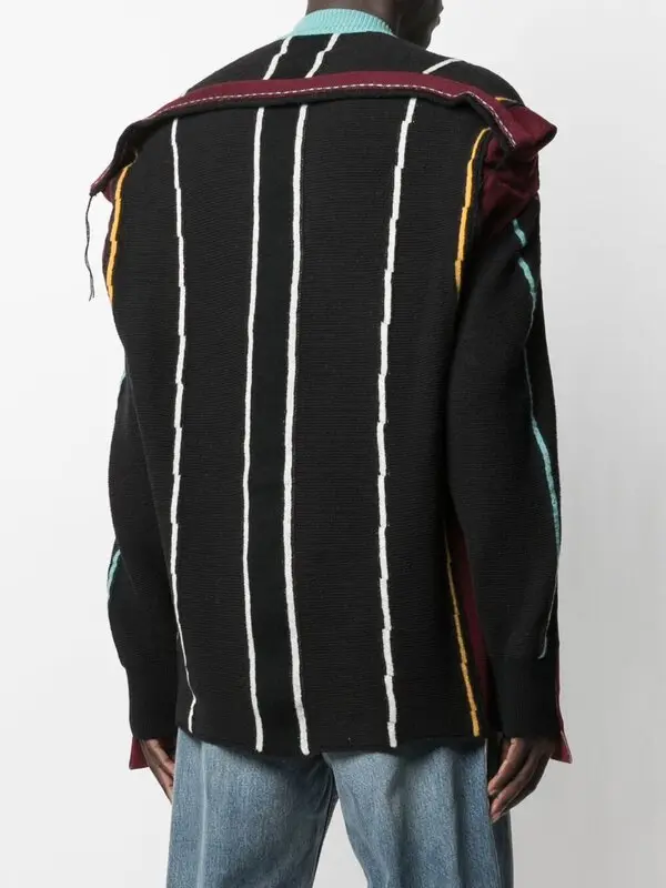 AMBUSH Striped-knit Jumper - Black