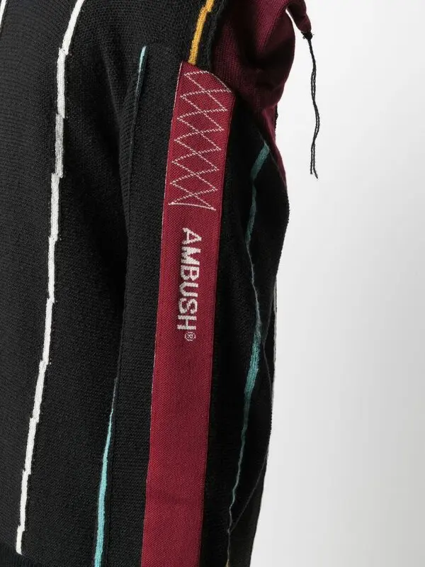 AMBUSH Striped-knit Jumper - Black