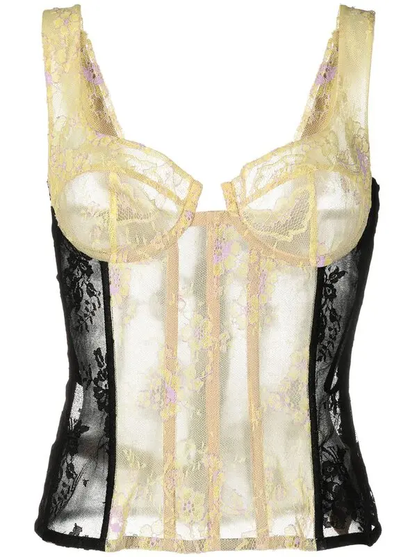 Natasha Zinko Lace Panelled Corset Top