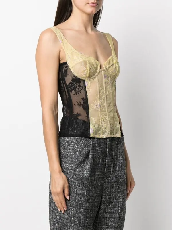 Natasha Zinko Lace Panelled Corset Top
