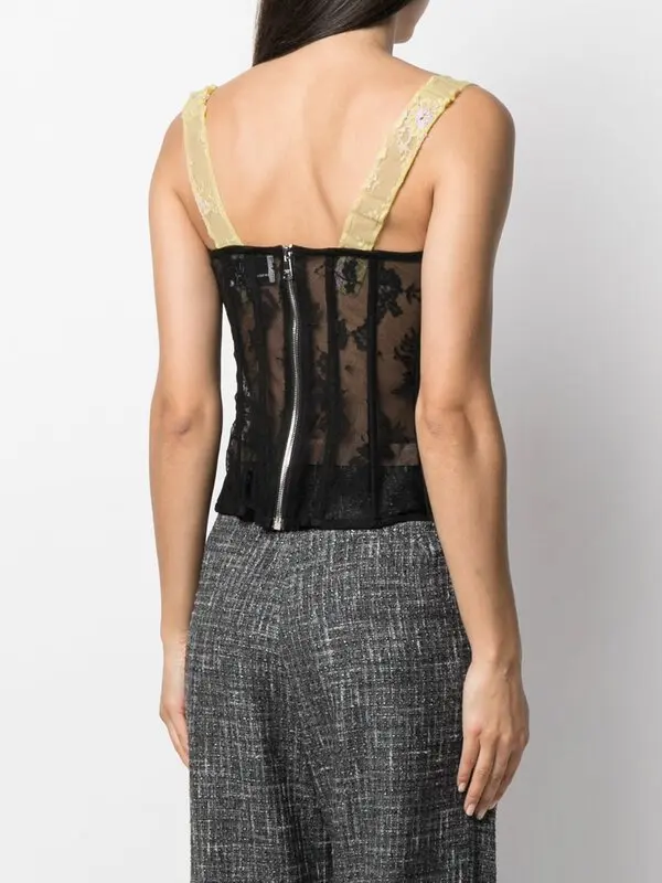 Natasha Zinko Lace Panelled Corset Top