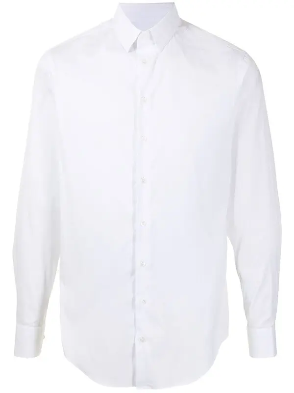 Giorgio Armani Long-sleeved Button-up Shirt - White
