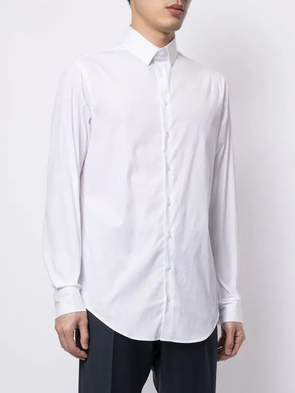 Giorgio Armani Long-sleeved Button-up Shirt - White