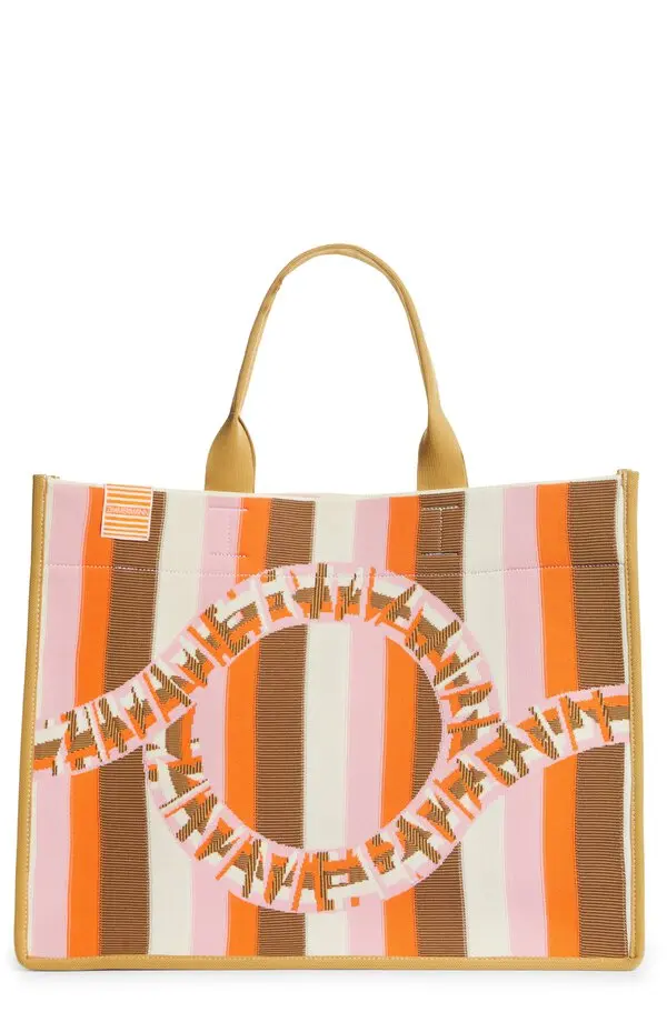 Zimmermann Stripe Jacquard Tote Pink