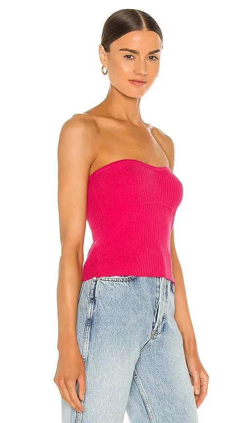 Line & Dot Cece Knit Top In Fuchsia In Hot Pink - 42% Off | Editorialist