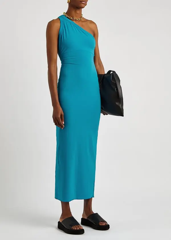 The Line By K Avalon Blue Stretch-Jersey Maxi Dress In Turquoise - 52% Off  | Editorialist