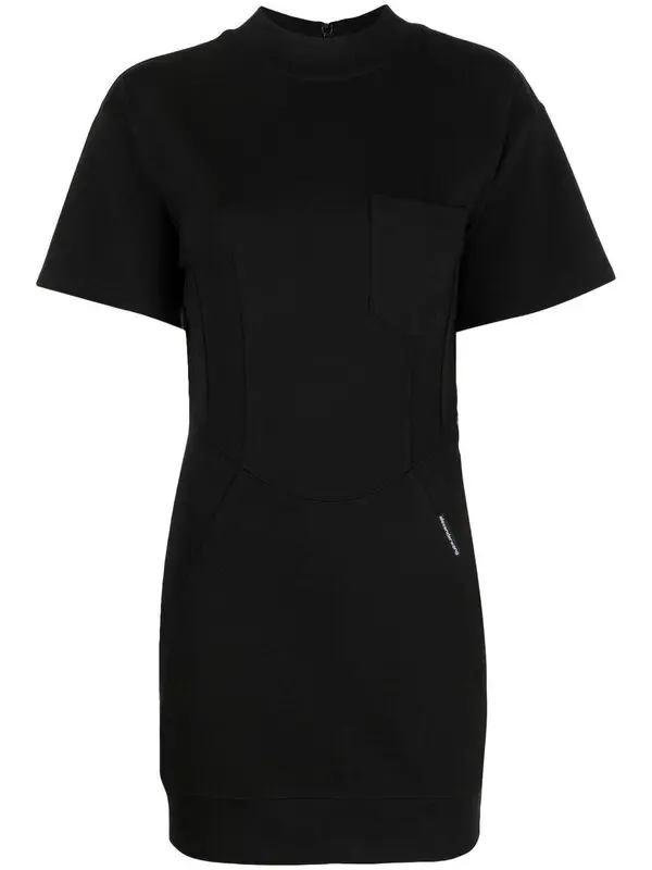 Alexander Wang Corset-Style T-Shirt Dress In Black - 59% Off | Editorialist