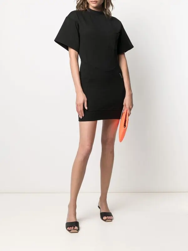 Alexander Wang Corset-Style T-Shirt Dress In Black - 59% Off