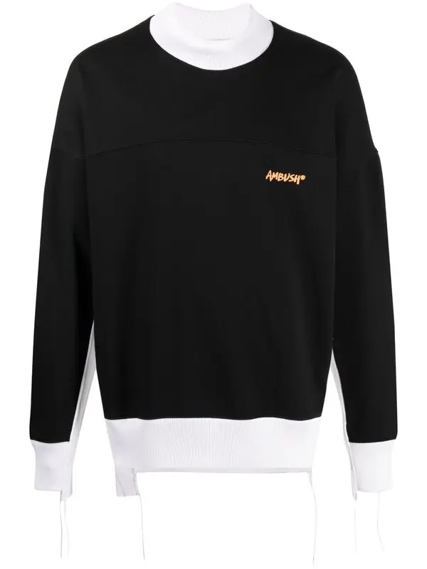 AMBUSH Two-tone Logo-print Sweatshirt