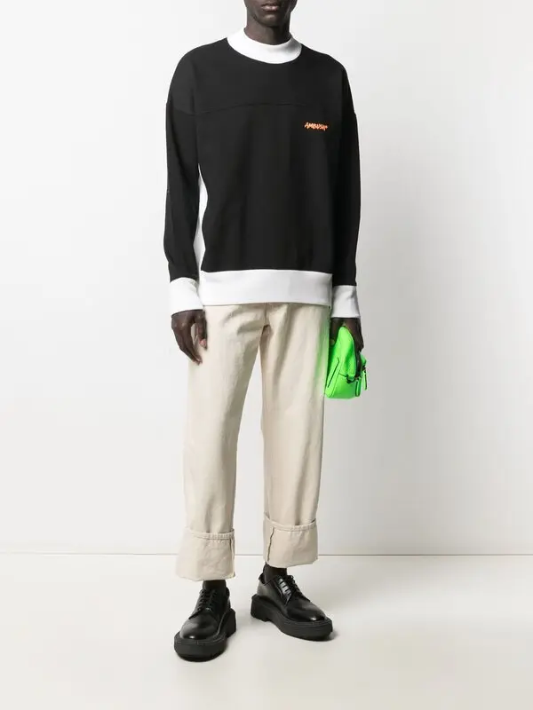 AMBUSH Two-tone Logo-print Sweatshirt
