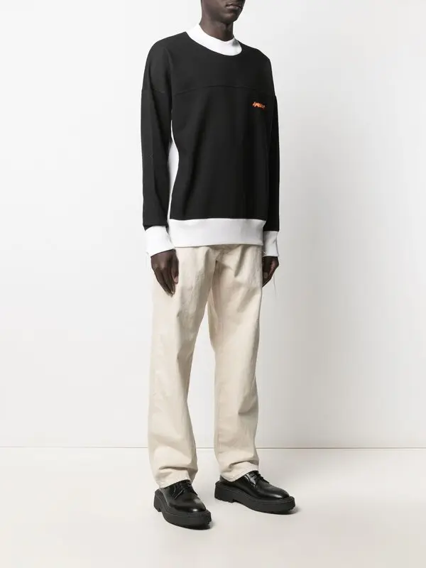 AMBUSH Two-tone Logo-print Sweatshirt