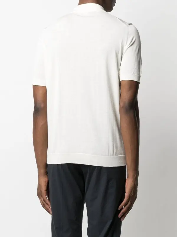 DRUMOHR Pointed-collar Cotton T-shirt - Neutrals