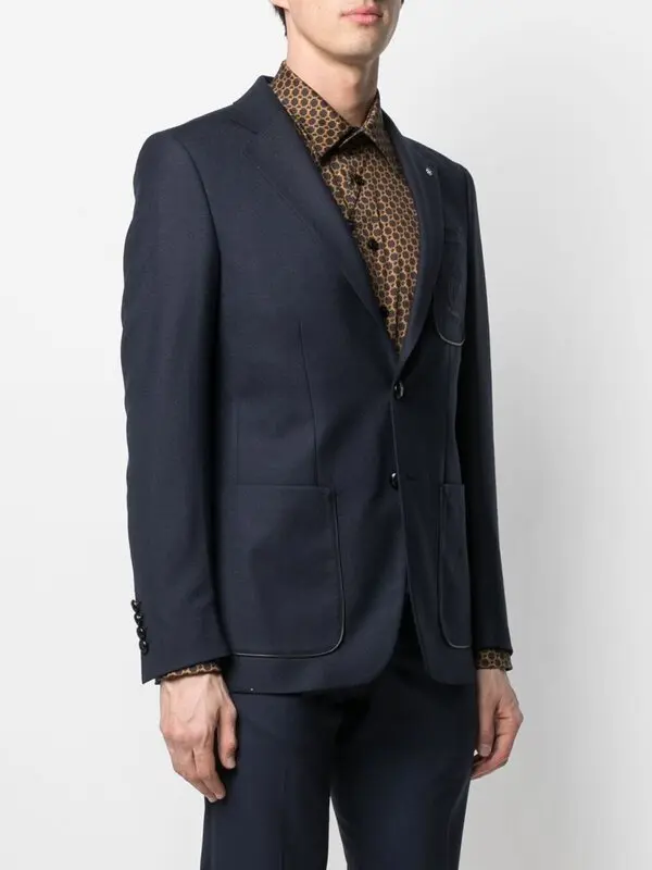 BILLIONAIRE Crest Motif Wool Blazer