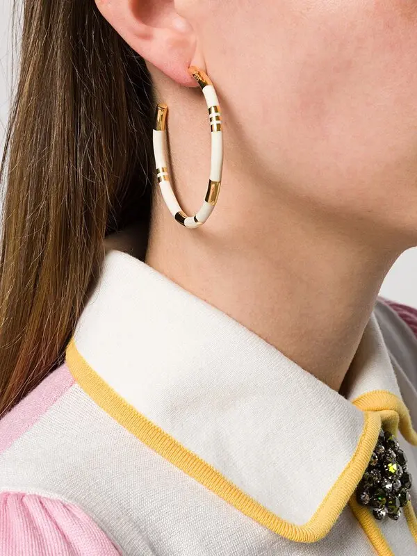 AURÉLIE BIDERMANN Positano Large Earrings - White