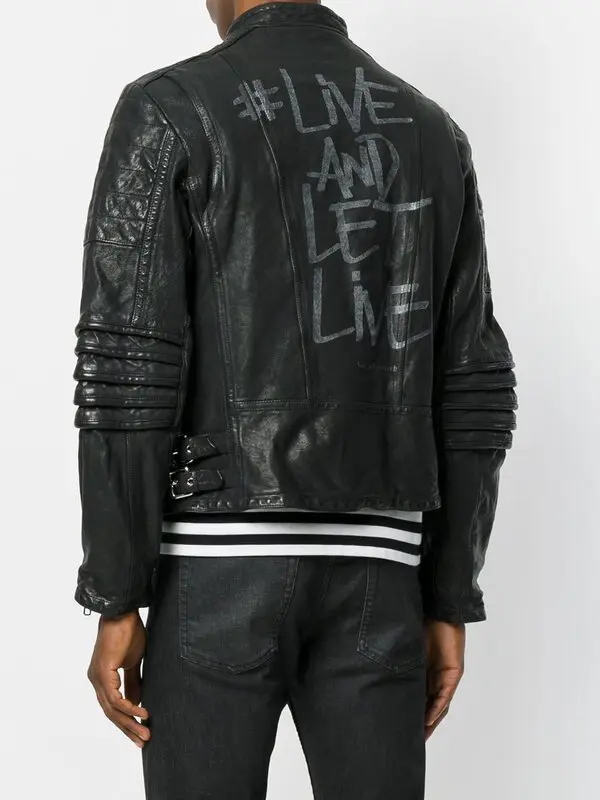 Neil Barrett Zipped Buffalo Leather Jacket