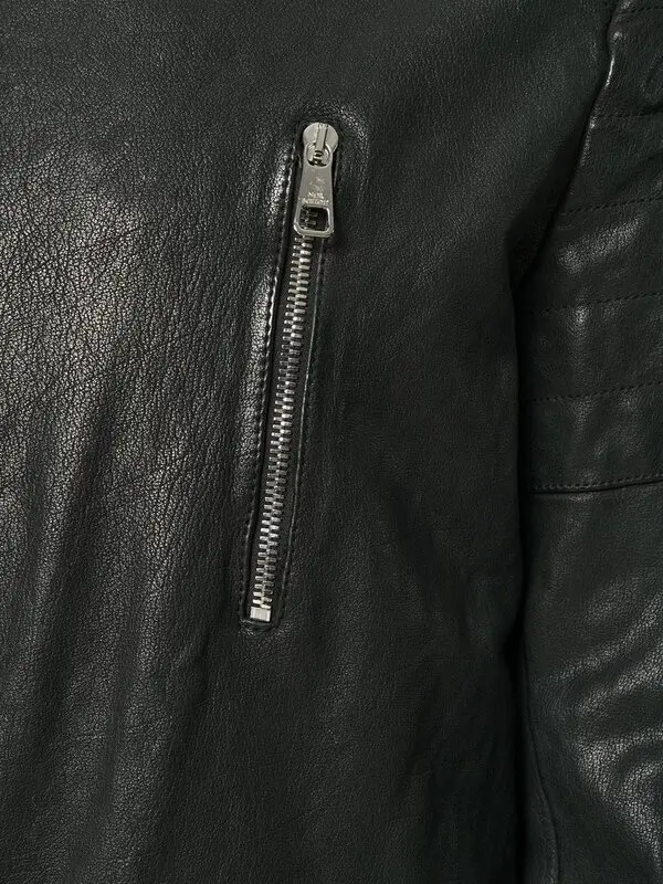 Neil Barrett Zipped Buffalo Leather Jacket