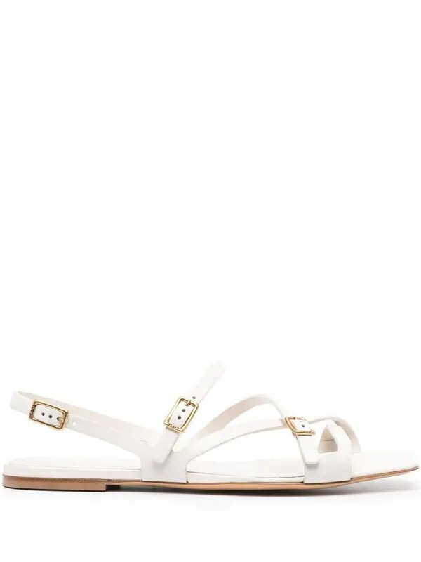 TOD'S Crossover-strap Flat Sandals - White