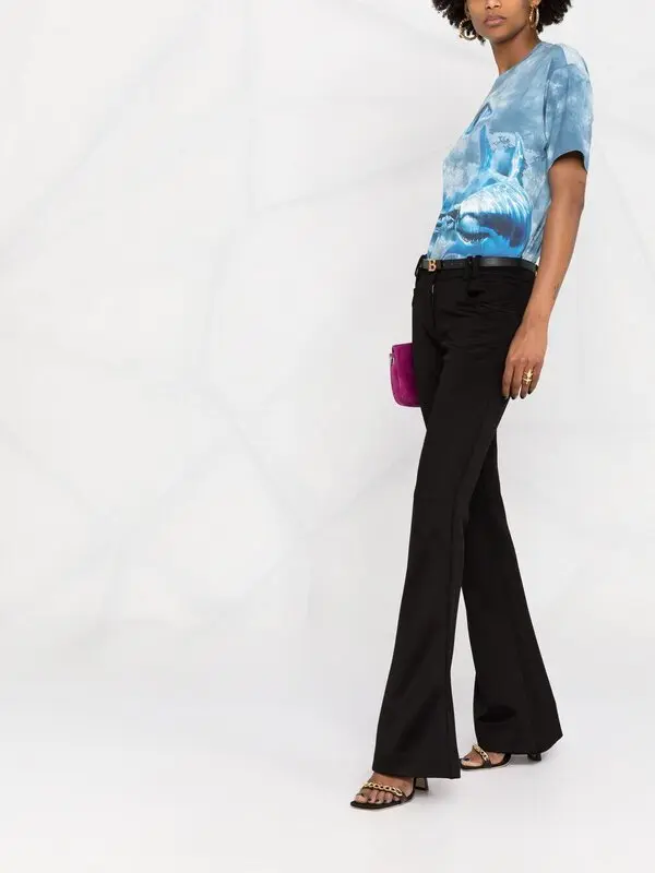 Balmain Tailored Flared Trousers - Black